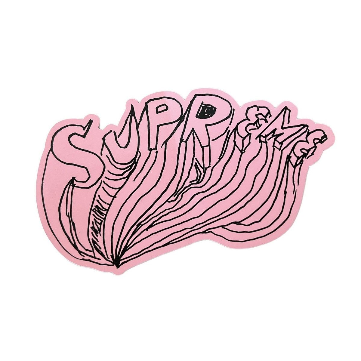 Stickers × Supreme Supreme Daniel Johnston Script Sticker SS15 pink ...
