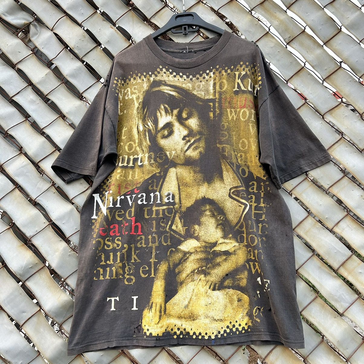 Band Tees × Mexicana × Vintage 90’s Kurt Cobain Nirvana Resurrecion Mexican Bootleg Tee | Grailed