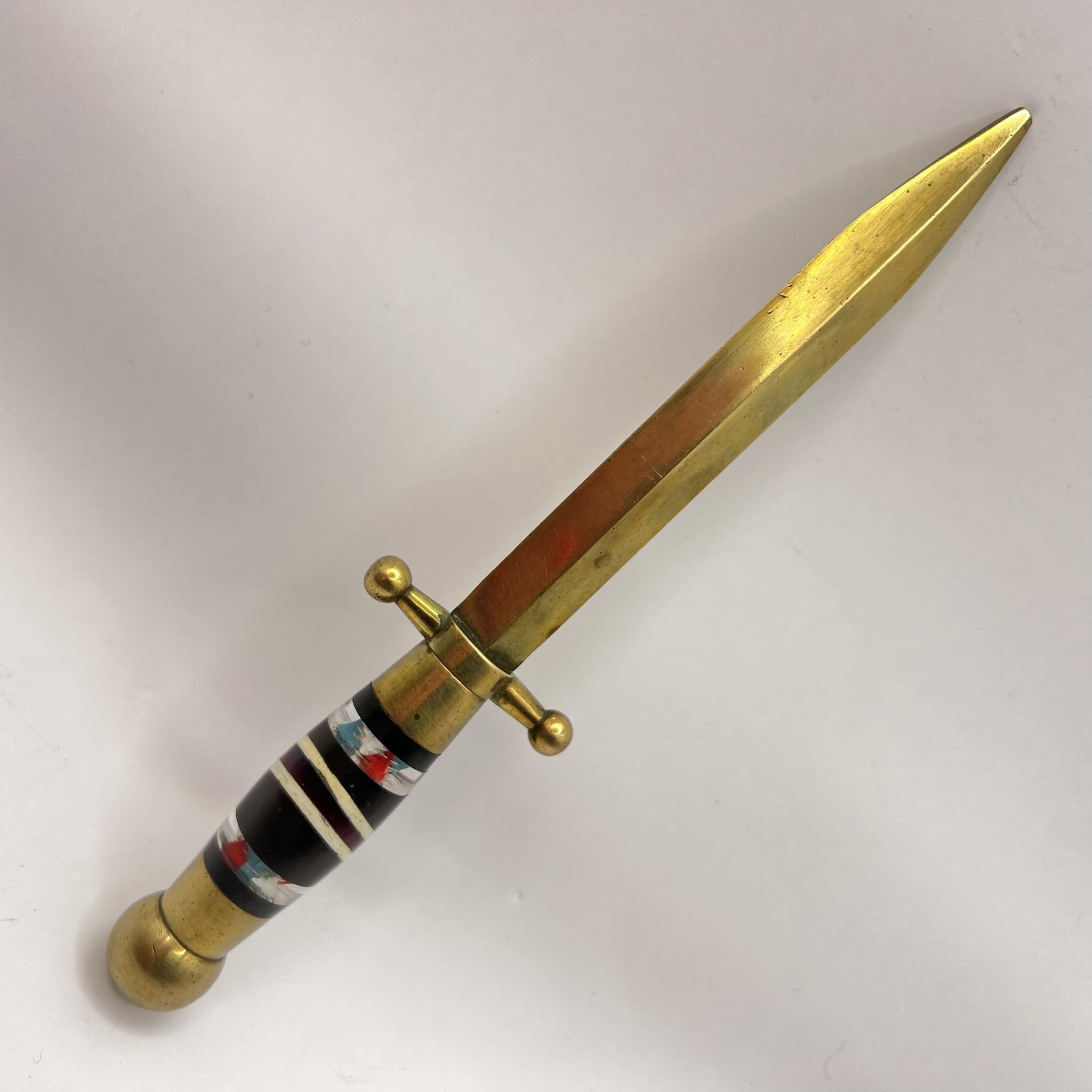 Vintage Vintage Ballpoint Brass Pen Sword Plexiglass Art USSR Prison ...