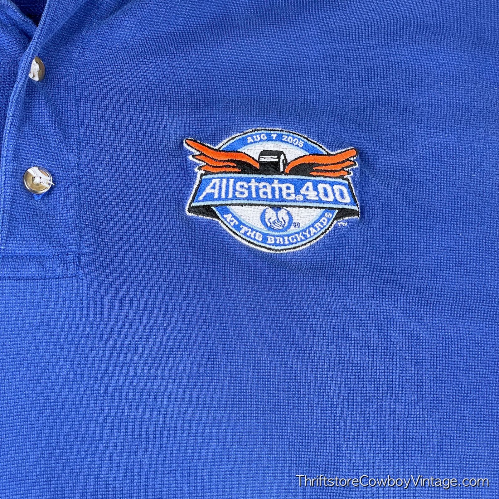 NASCAR Nascar Polo Shirt Blue Allstate 400 Brickyard Racing Indiana ...