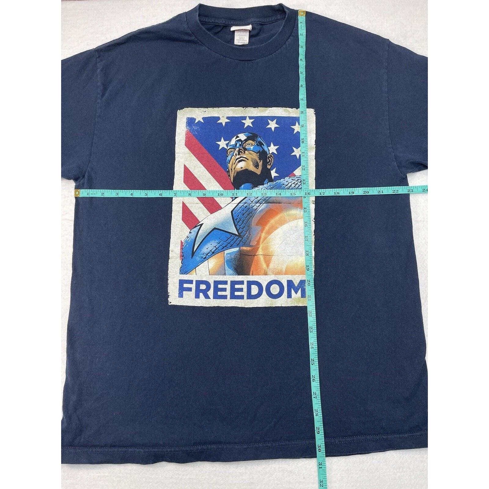 Marvel Comics Retro Marvel Animated Captain America Freedom T-Shirt ...
