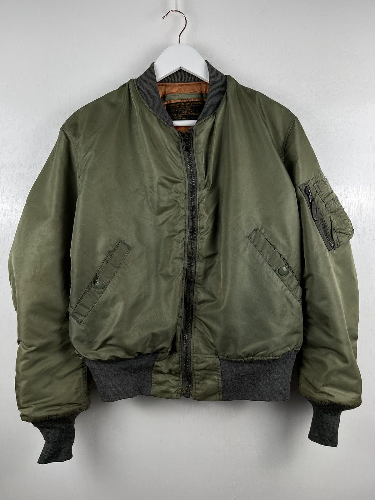 Alpha Industries VINTAGE ALPHA INDUSTRIES FLAYERS,MAN’S INTERMEDIATE MA-1 | Grailed