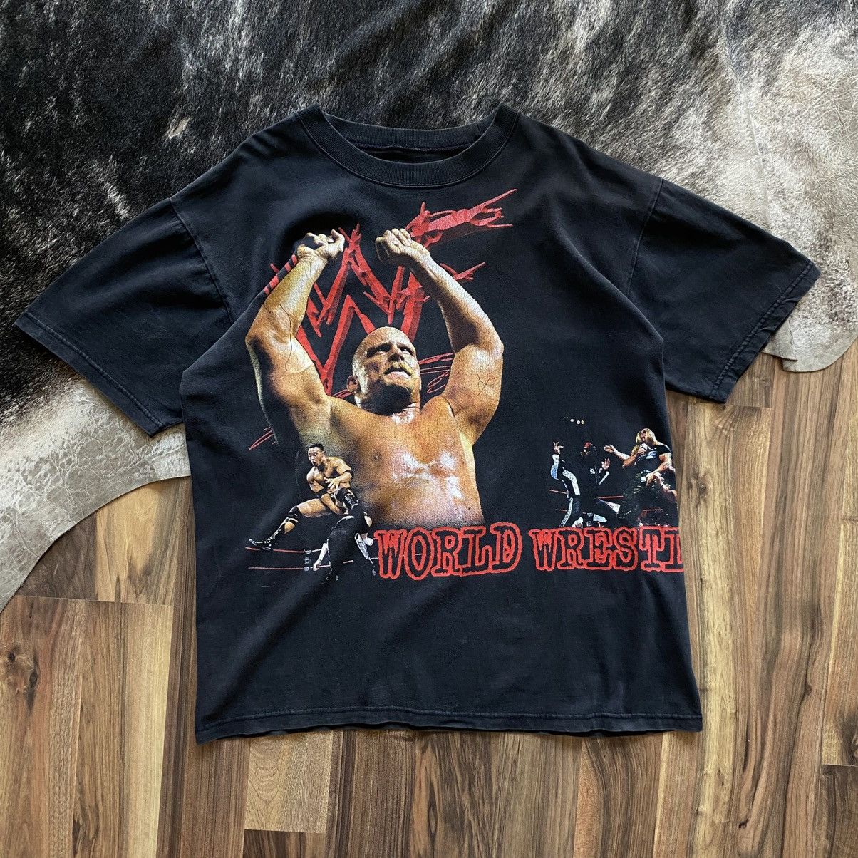 Vintage × Wwe × Wwf “VERY RARE” Vintage 1998 WWF Wrap Around Tee | Grailed