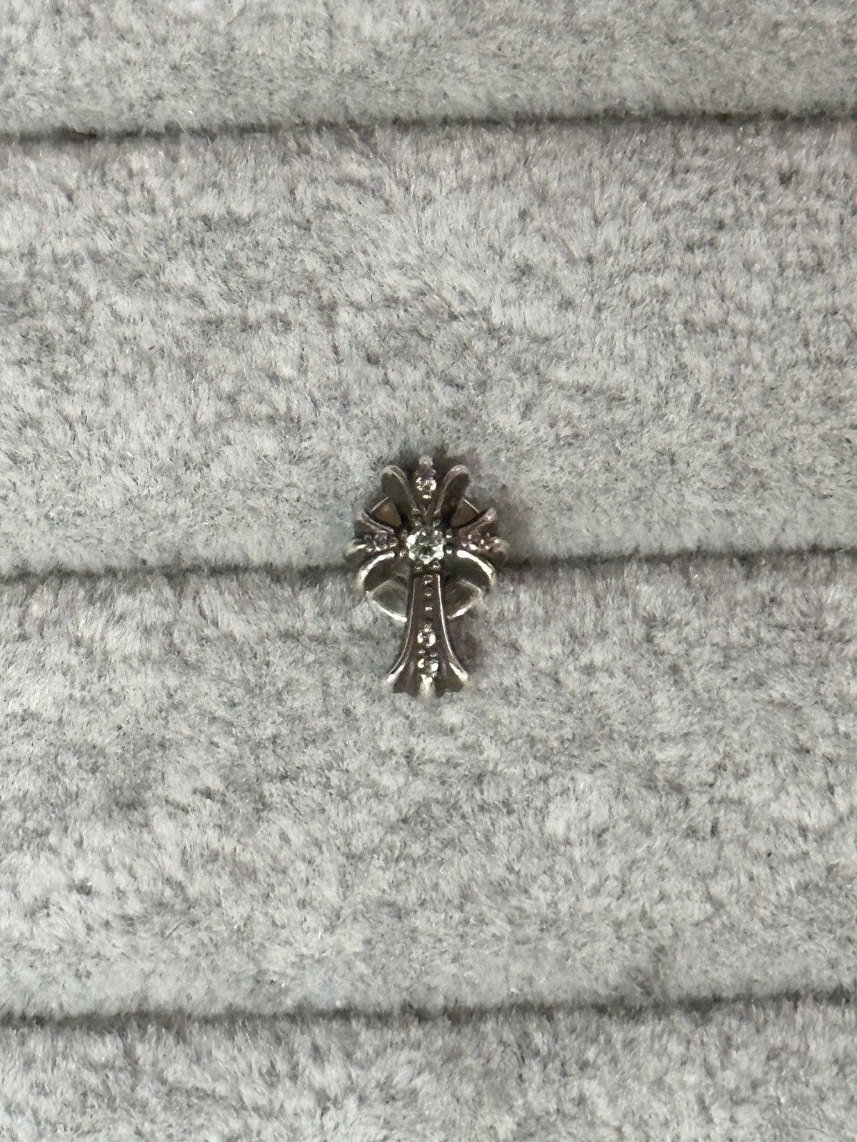 Chrome Hearts Chrome Hearts Diamond CH Cross Fat Stud Diamond Earring ...