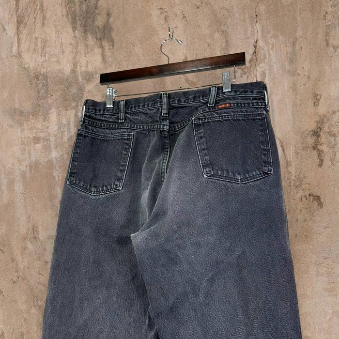 Vintage Rustler Jeans Smoke Black Wash Work Wear Denim Relaxed Fit ...