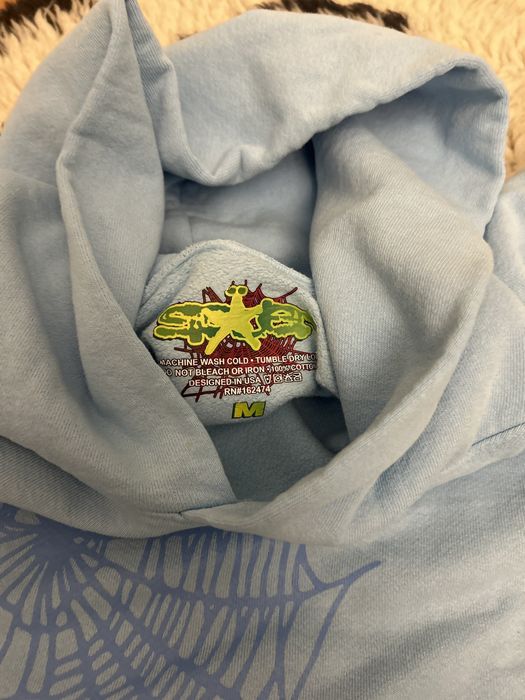 Young Thug Sp5der Light blue hoodie | Grailed