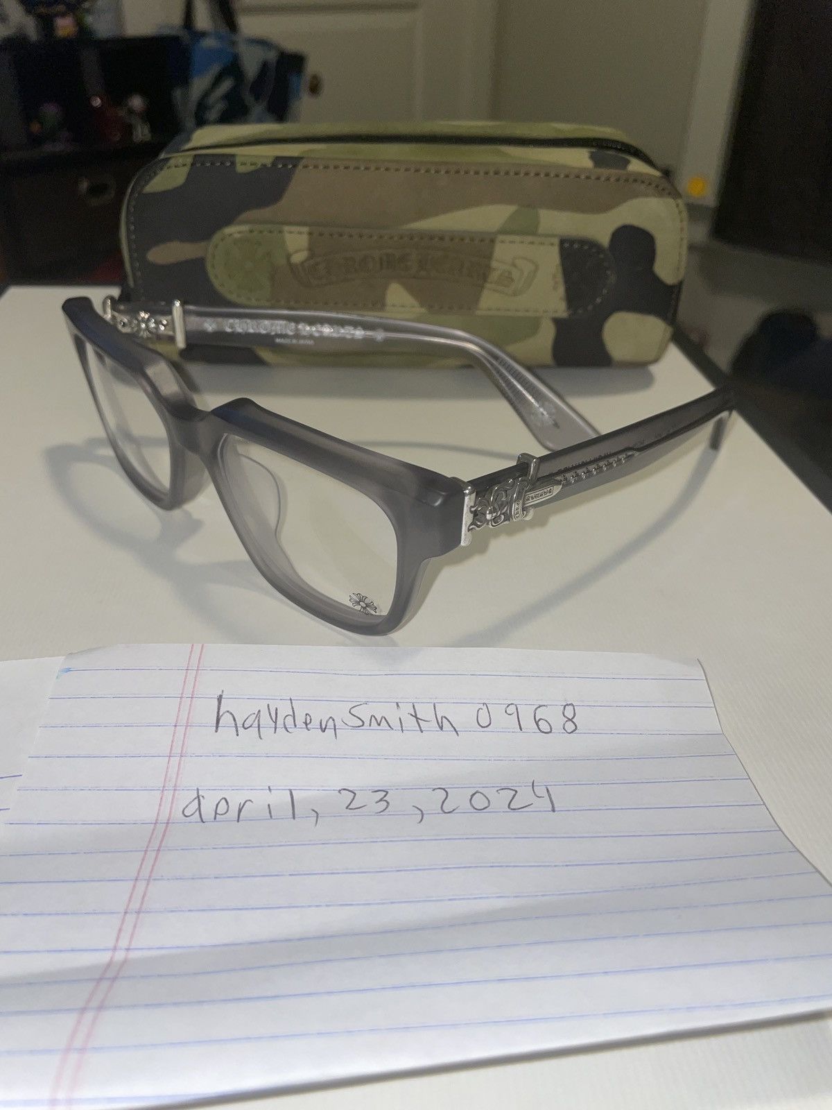 Chrome Hearts Chrome hearts “vagillionaire 2” grey frame demo lenses ...