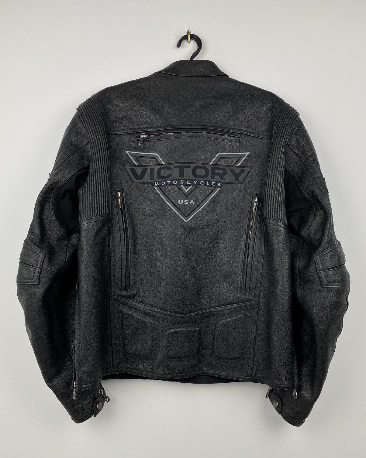 Vintage Victory Motorcycles USA Racing Moto Leather Jacket Marlboro ...