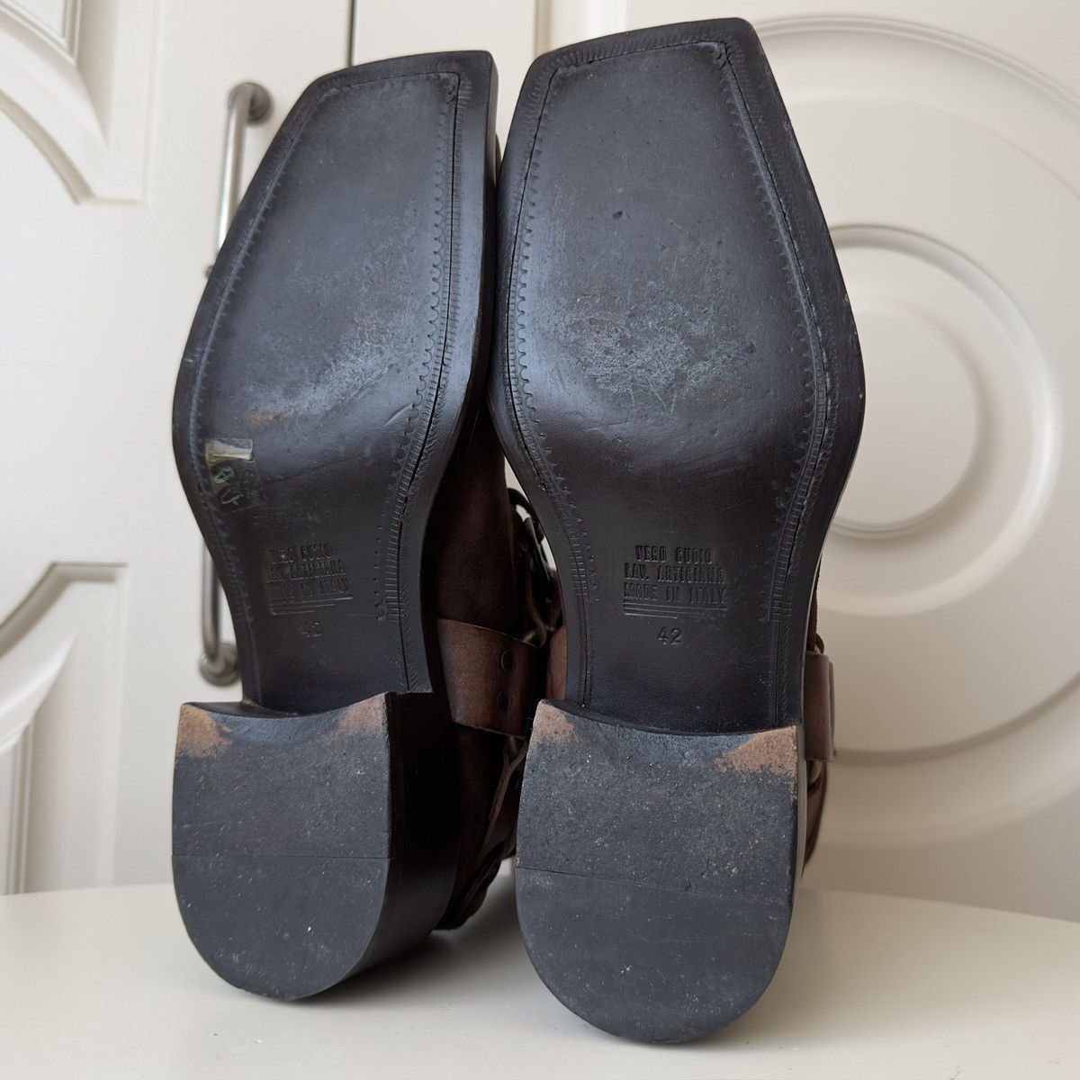 Dsquared2 Dsquared2 2000s Suede Square Toe Harness Boots Size 42 | Grailed