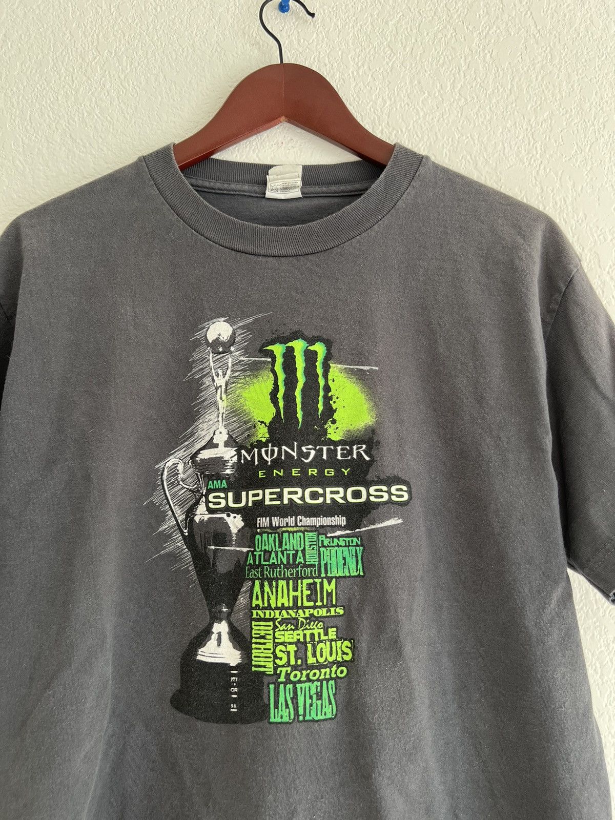Vintage 2000s Moto Fox Racing Monster Energy Dirtbike Tee | Grailed