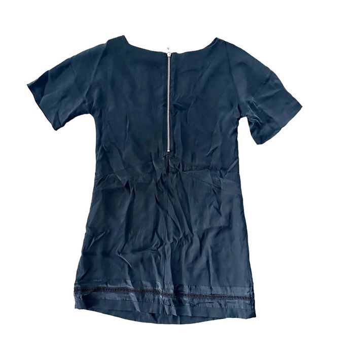 Rag & Bone Rag & Bone Nightingale Silk Short Sleeve Dress Seaming Black ...