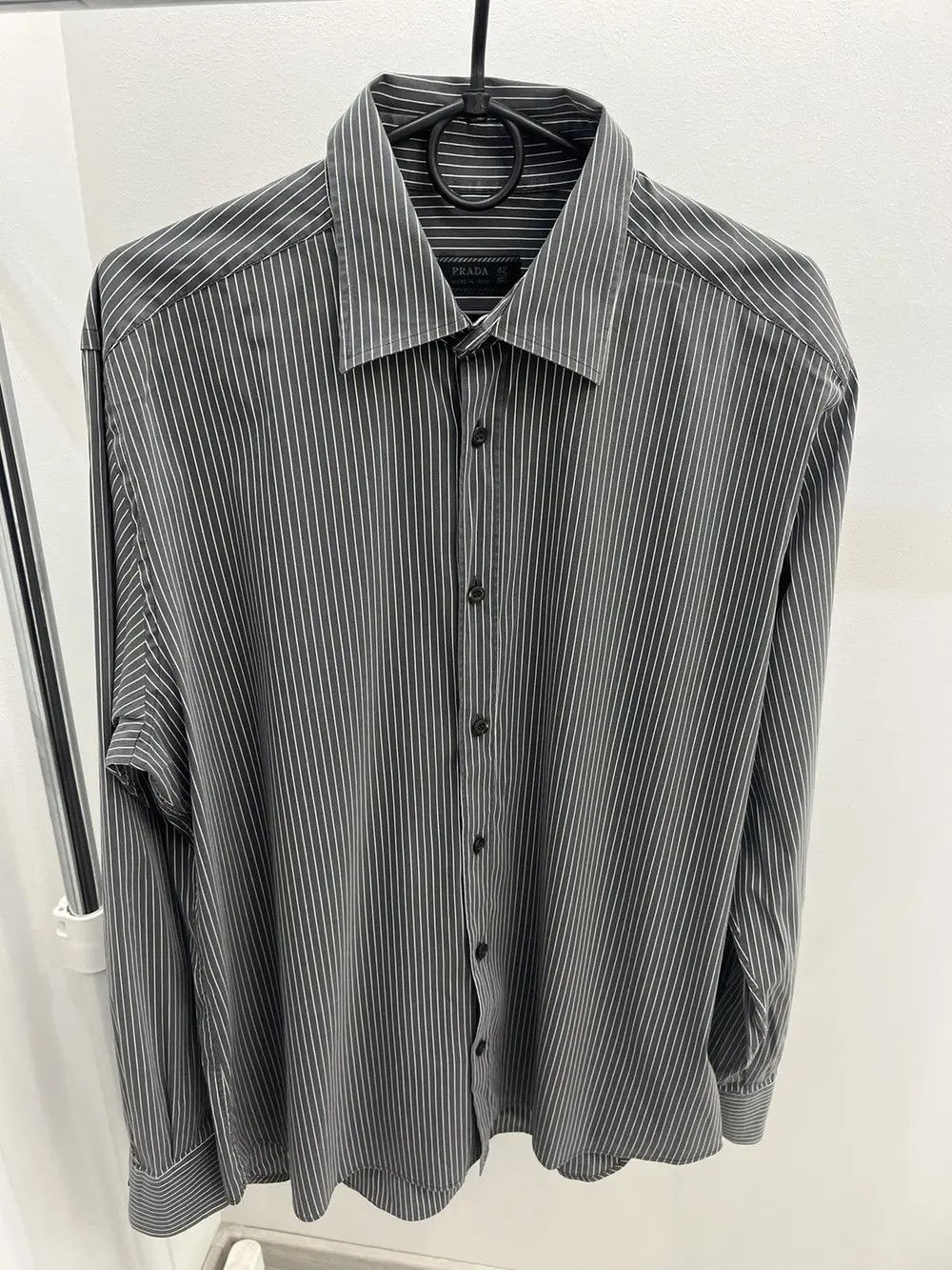 Prada Prada Classic Striped Cotton Button Up Shirt | Grailed