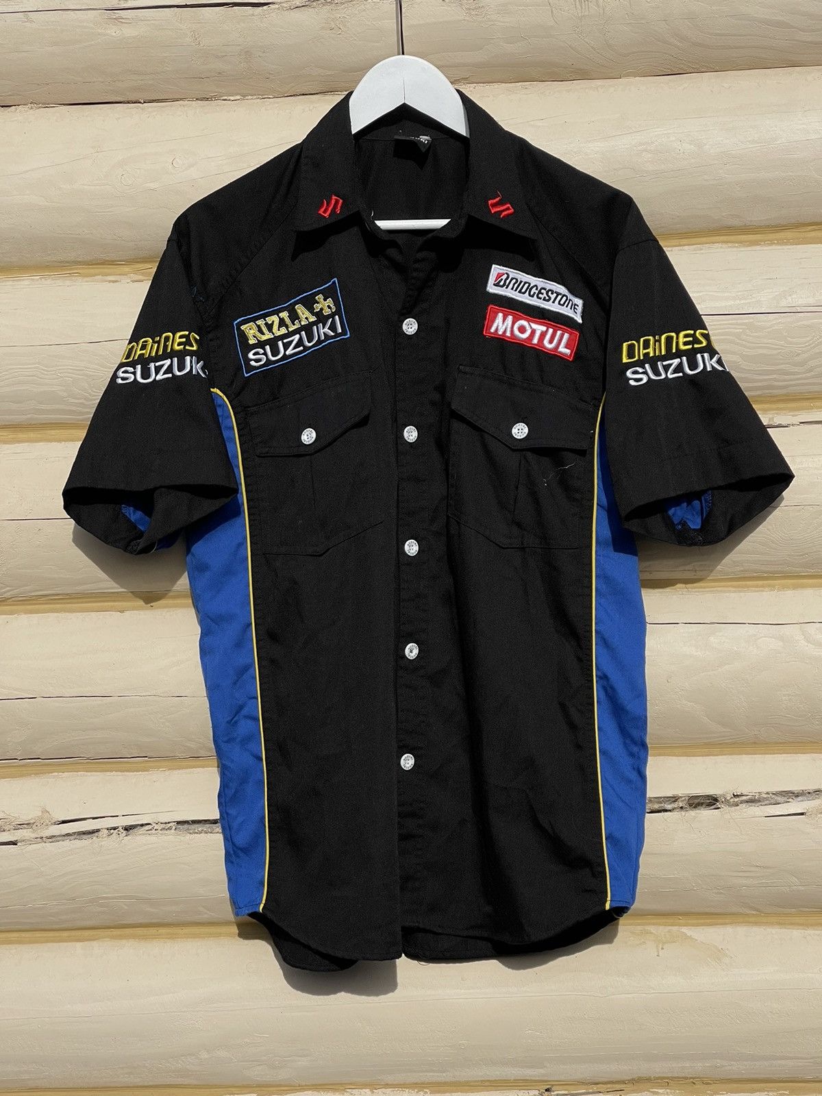 Vintage 90’s Suzuki Rizla Dainese black racing shirt | Grailed