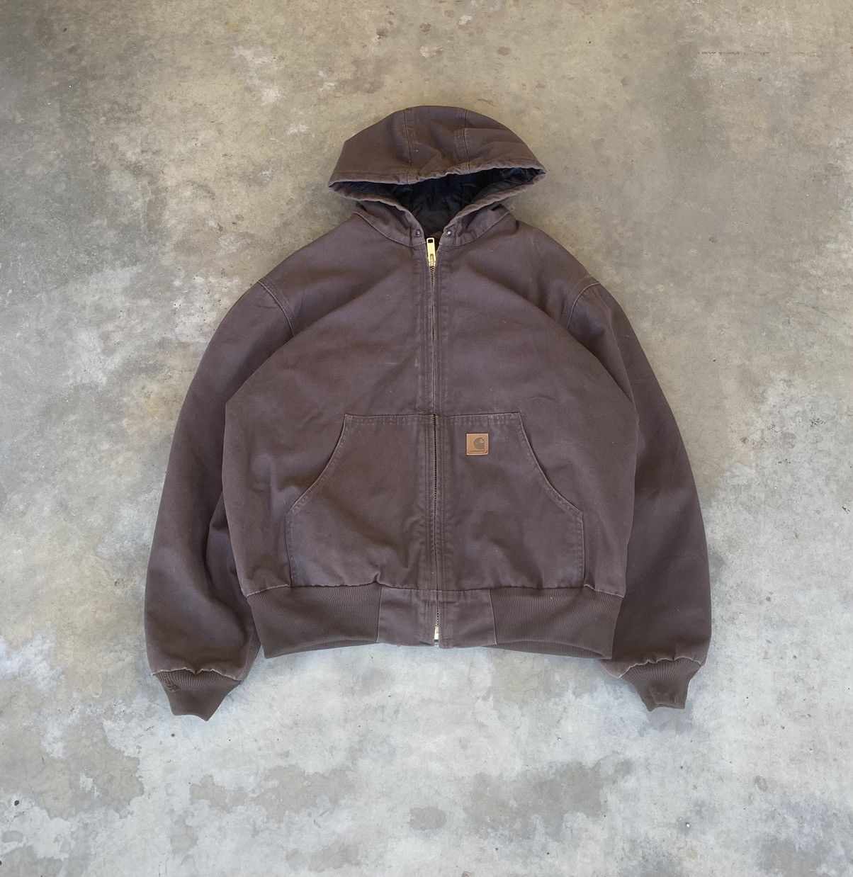 Carhartt Vintage Brown Hooded Carhartt Jacket | Grailed