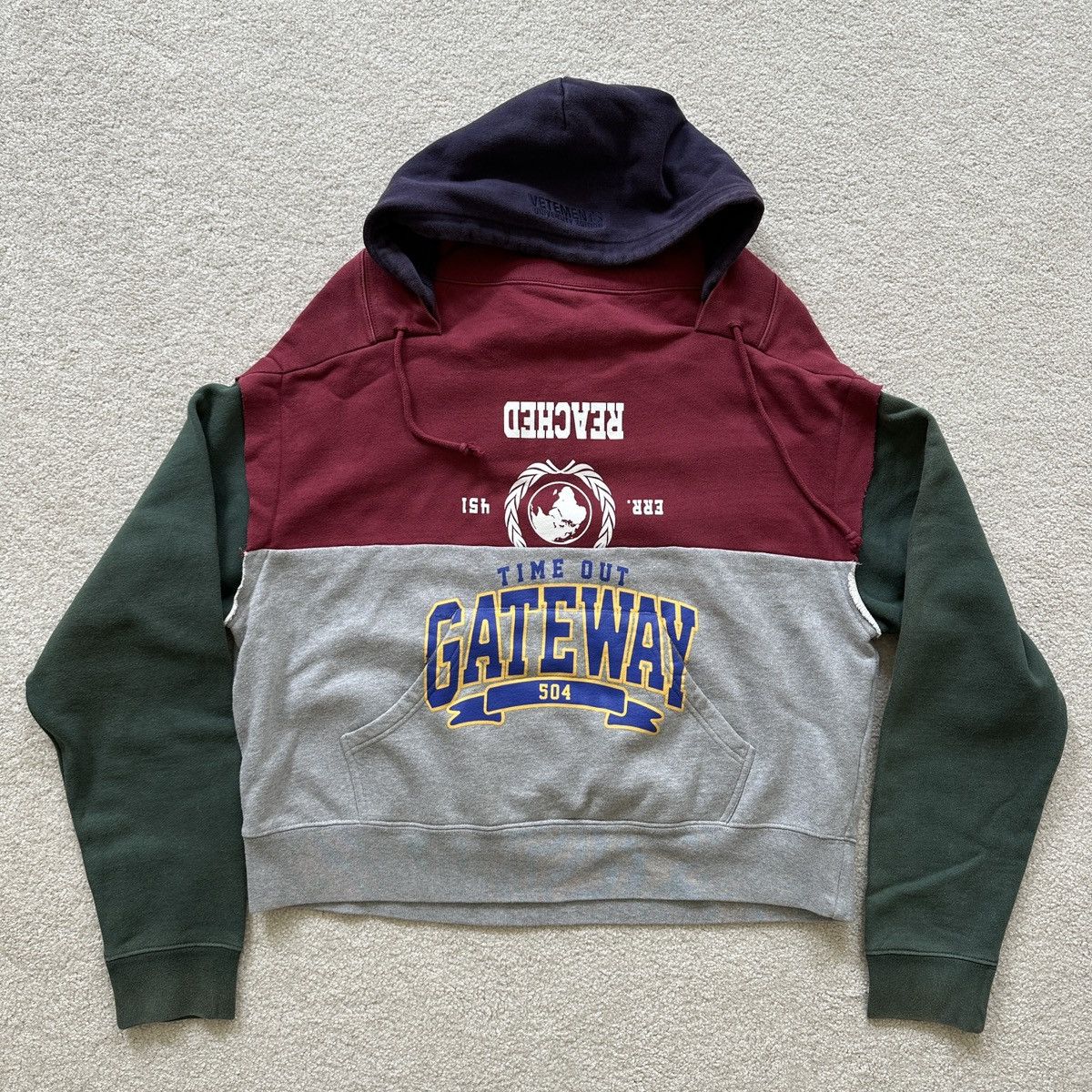 Vetements FW19 “BAD GATEWAY” RECONSTRUCTED HOODIE | Grailed