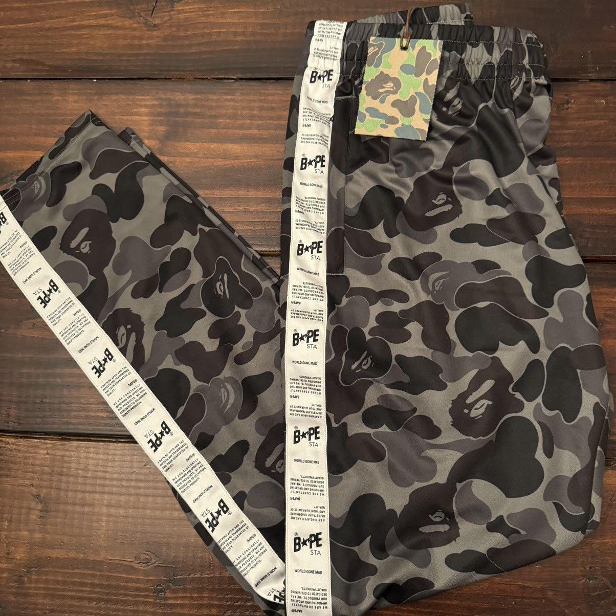 Bape A Bathing Ape BAPE ABC Bapesta Tape Track Pants | Grailed