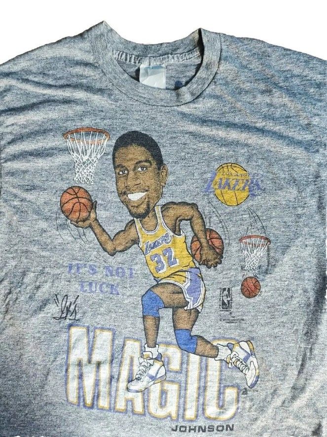 Salem Sportswear × Vintage Vintage Magic Johnson Caricature 1989 cut ...