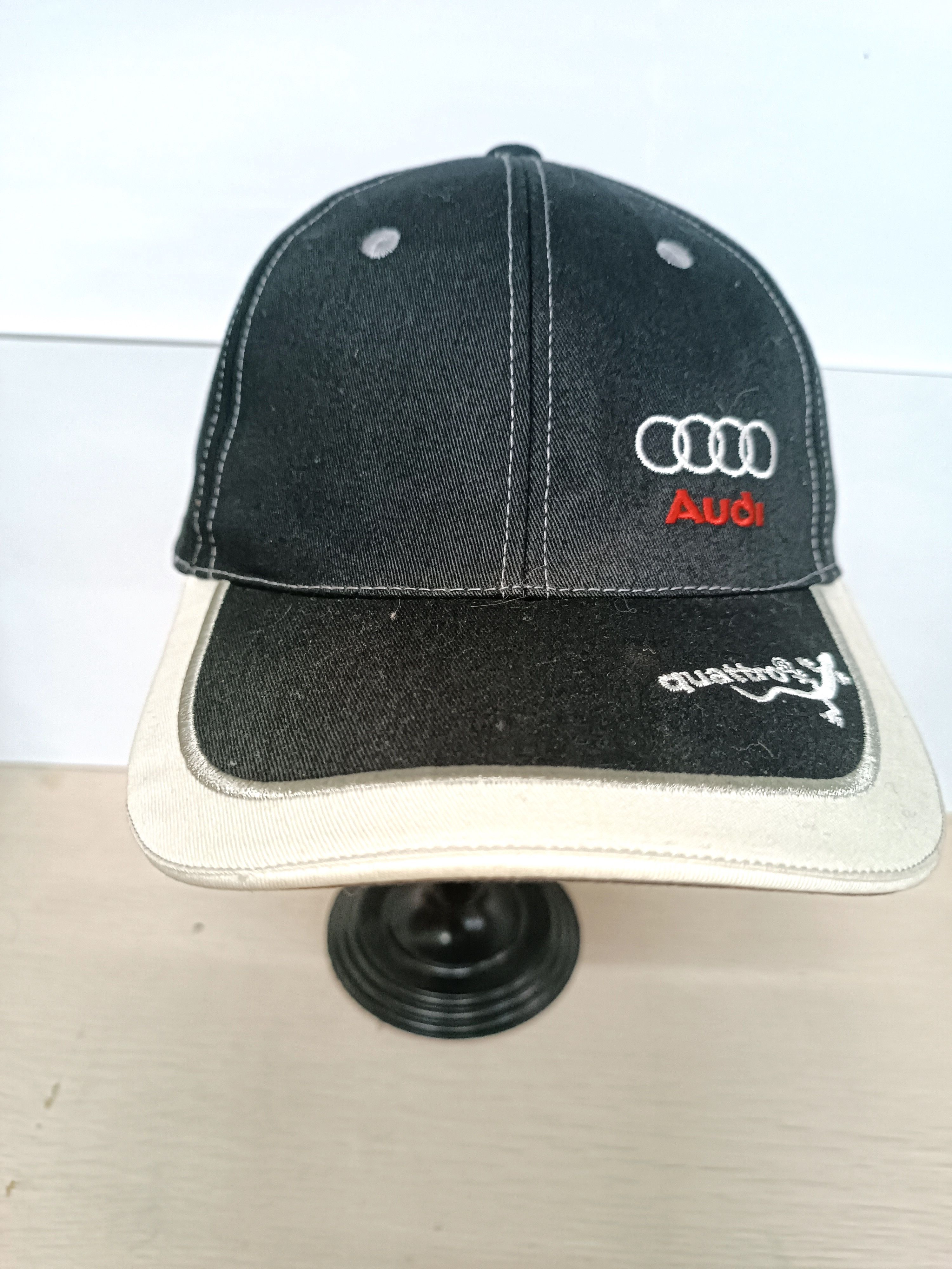 Audi × Racing × Vintage Audi Quattro Racing Vintage Embroidery Logo Cap ...