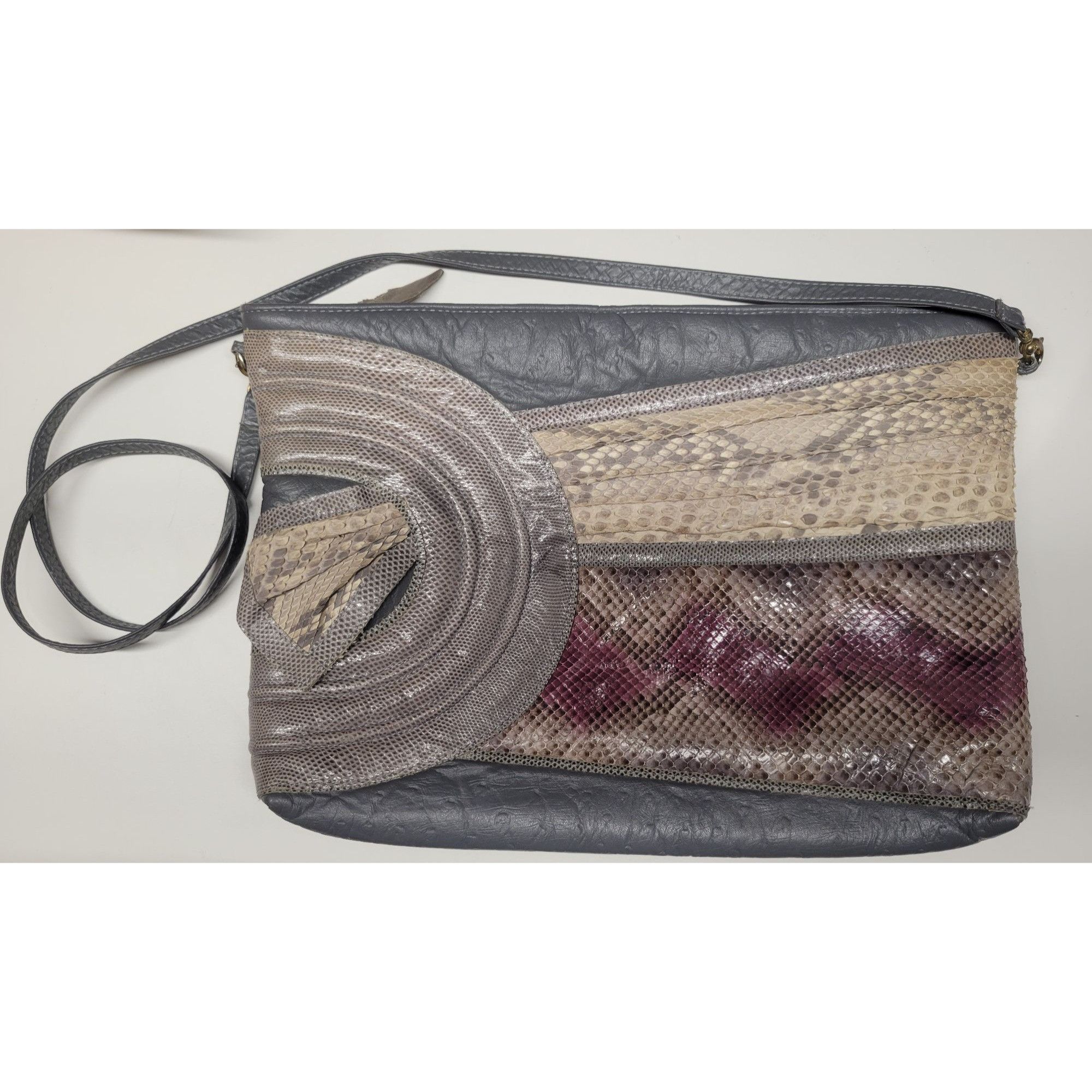 Vintage 80s Snakeskin Purse- Rare Find- Novita Skinart Exclusives Vi ...