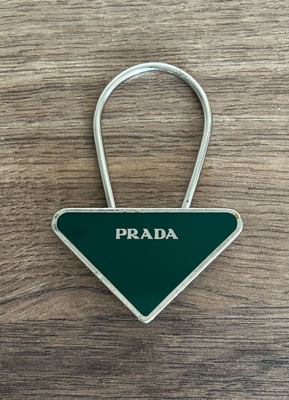 Prada Prada Triangle Logo Keychain | Grailed