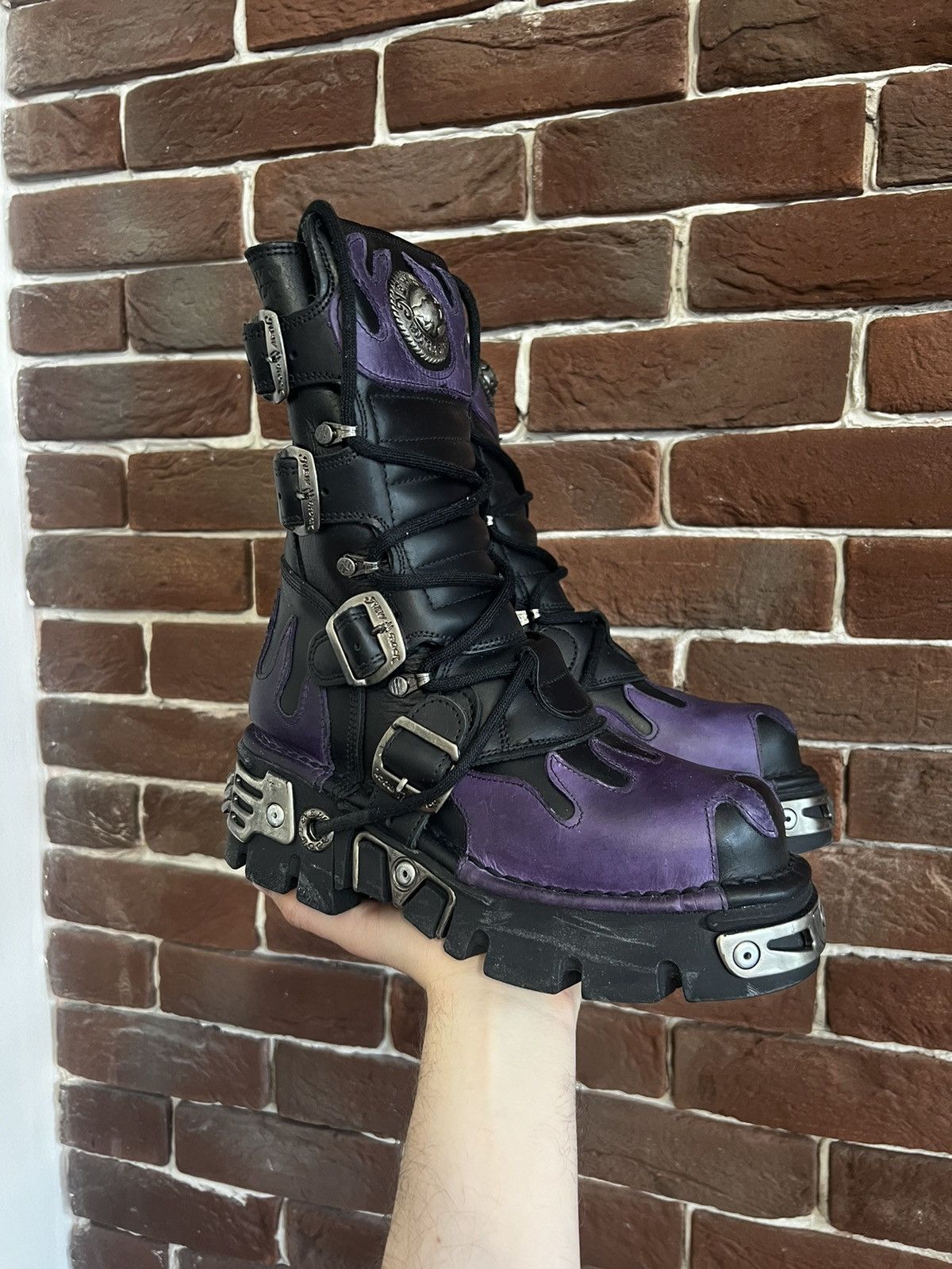 Avant Garde × New Rock × Vintage New Rock Flames 00s Boots Avant Garde ...