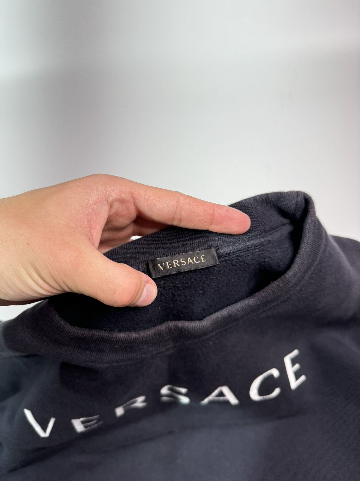 Versace Versace spellout logo crewneck luxury old money rare medusa ...