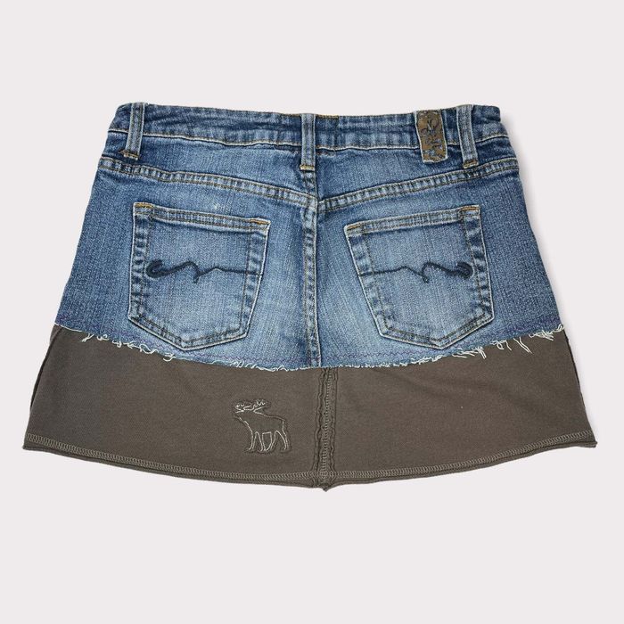 Abercrombie And Fitch 2000s Abercrombie And Fitch Denim Micro Mini Skirt Reworked Fl Grailed