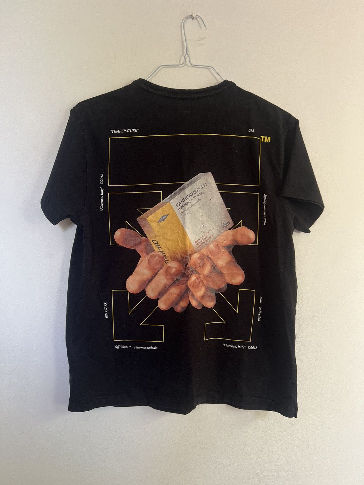 Off White Off White Fahrenheit Logo Tee Grailed