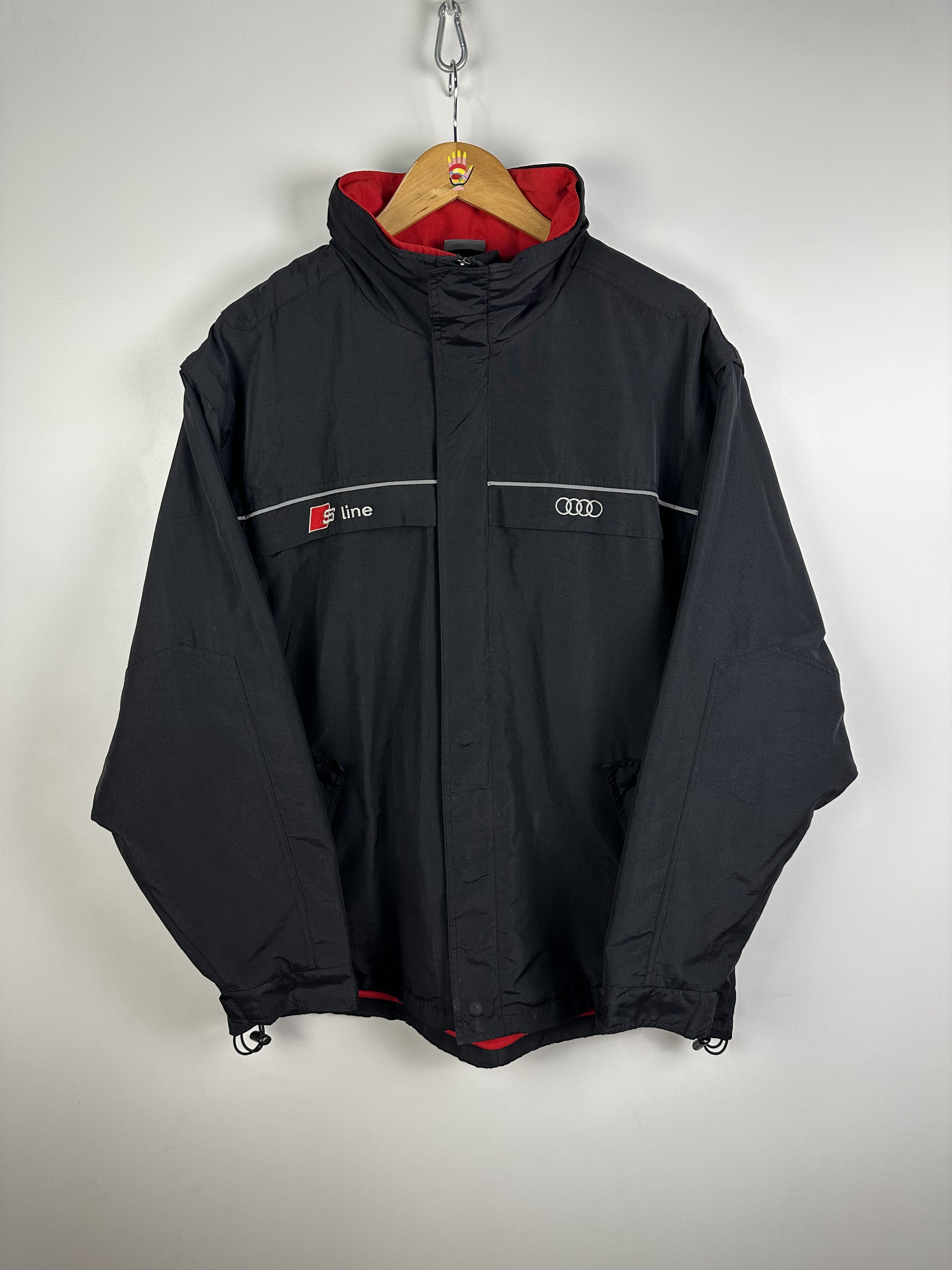 Vintage AUDI S-Line Racing Team Jacket Vest Coat Full Zip Black | Grailed