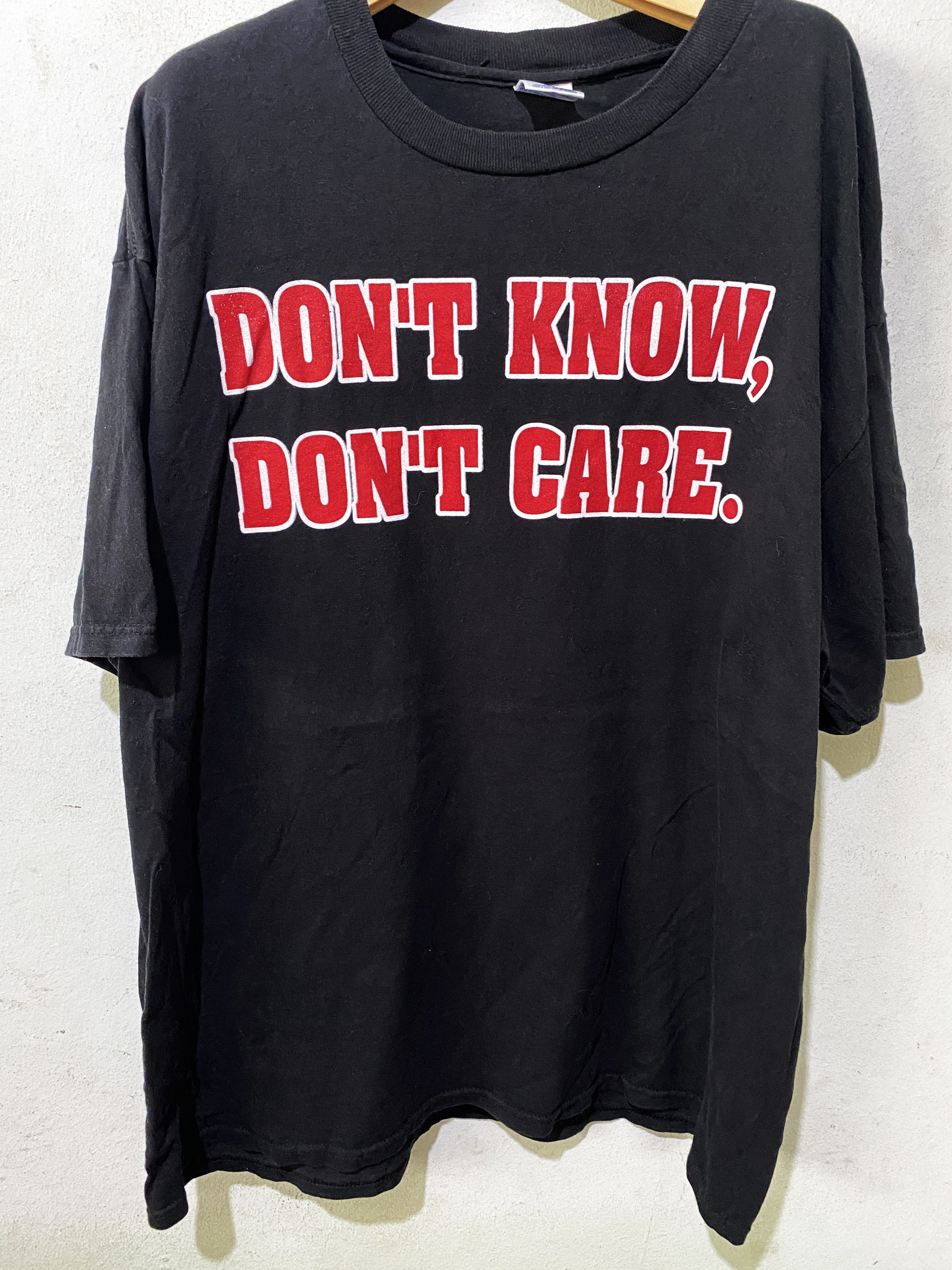 Band Tees × Vintage Vintage Don't Know Don't Care Shirt | Grailed