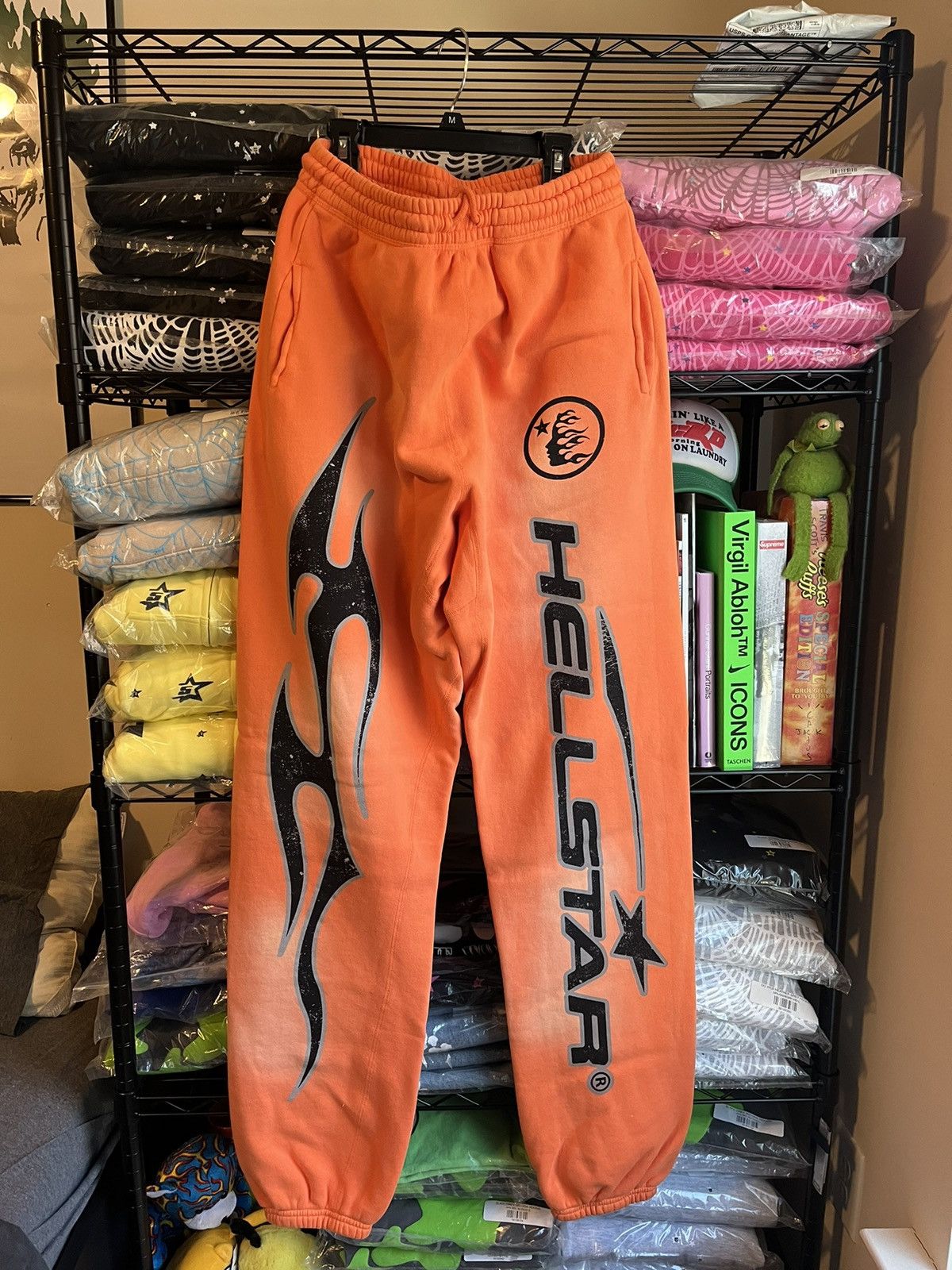 Designer HELLSTAR Fire Sweatpants ‘Orange’ | Grailed