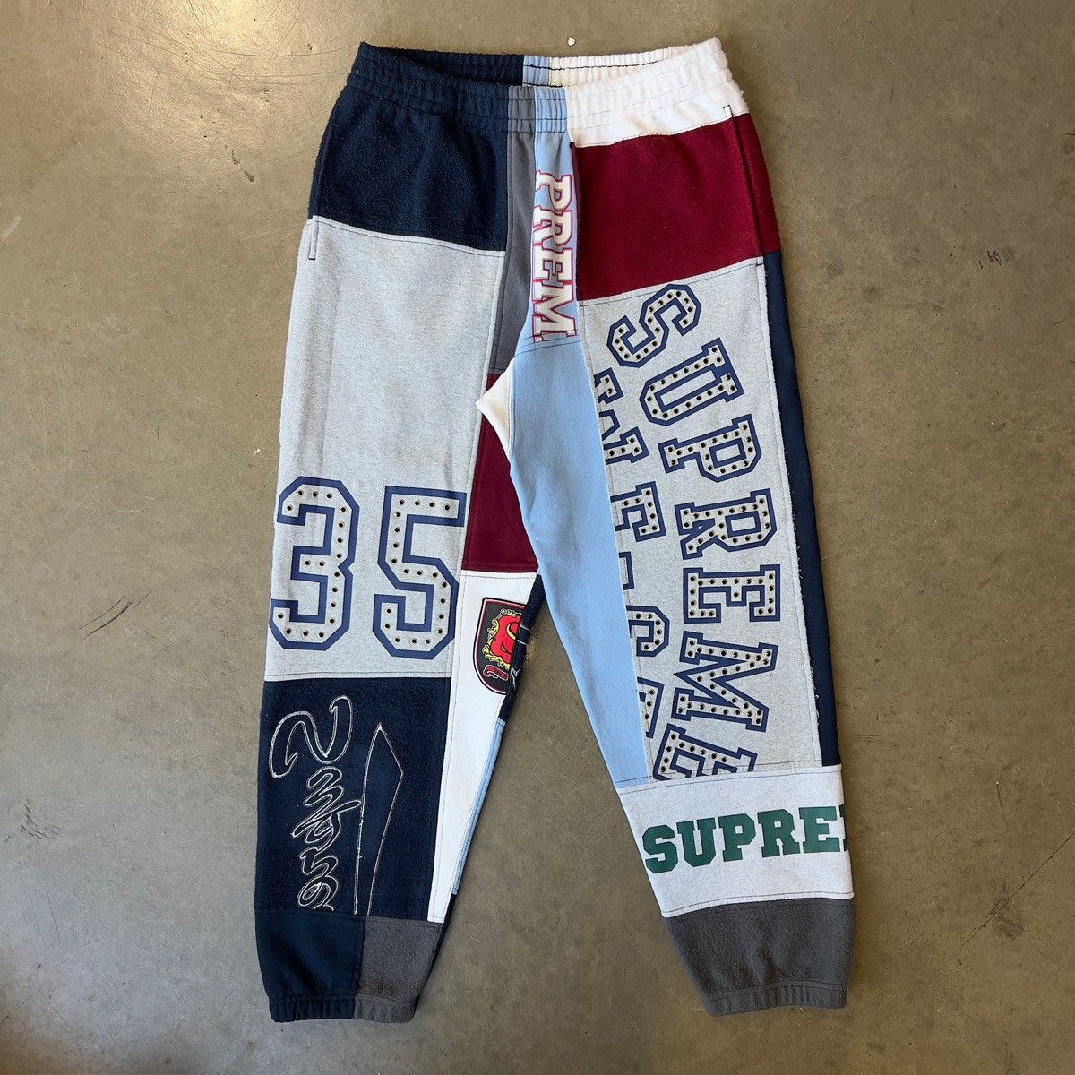 Supreme Supreme Patchwork Sweatpants (Size Medium) | Grailed