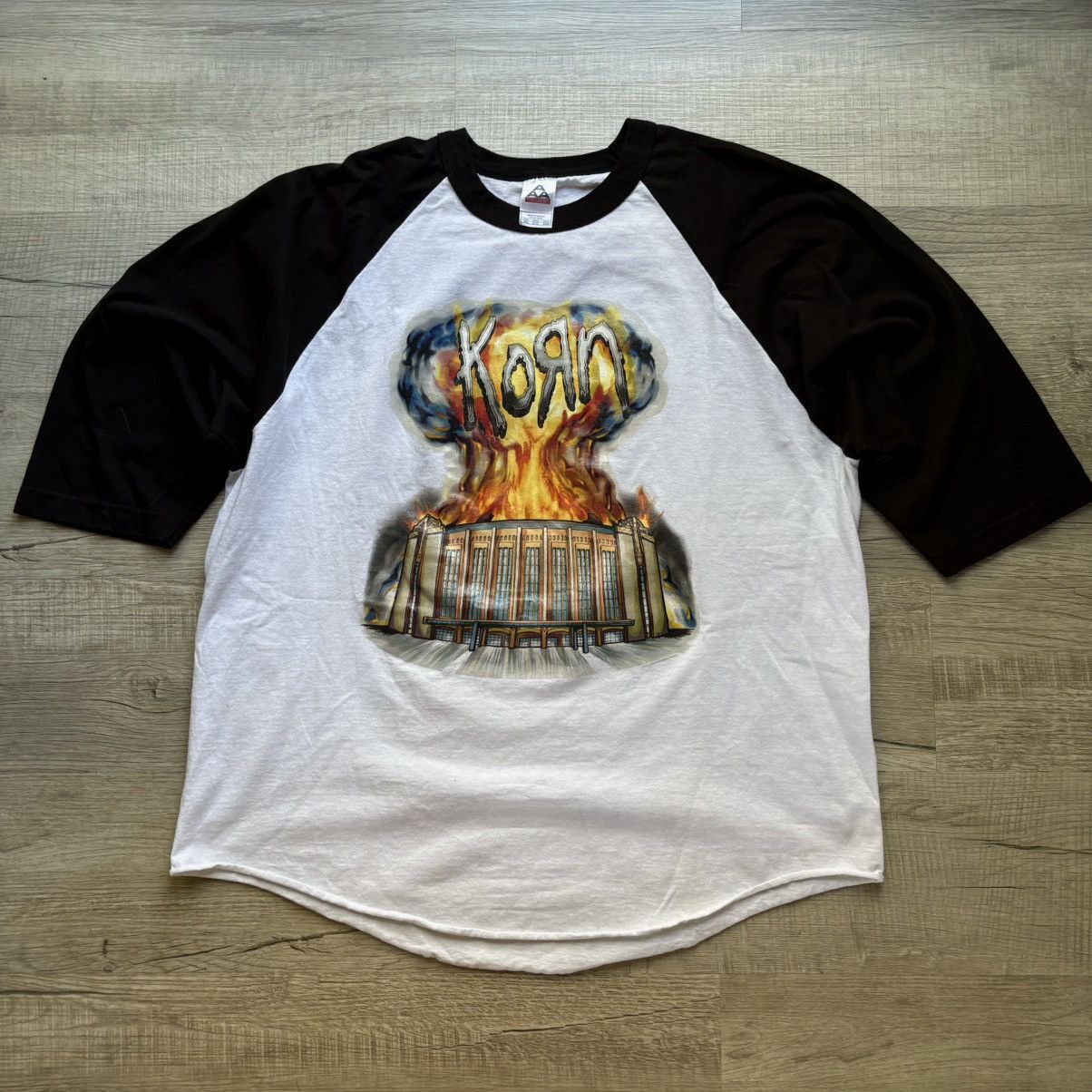 Vintage Vintage Early 2000s Korn Raglan Explosion Grunge Band Tee | Grailed