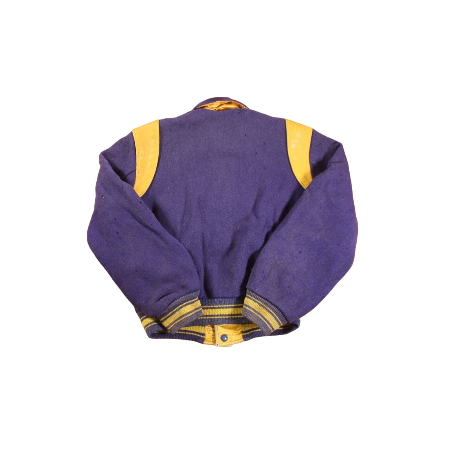 Vintage Vintage Blank Varsity Jacket Navy Blue/Yellow (See Dimension ...
