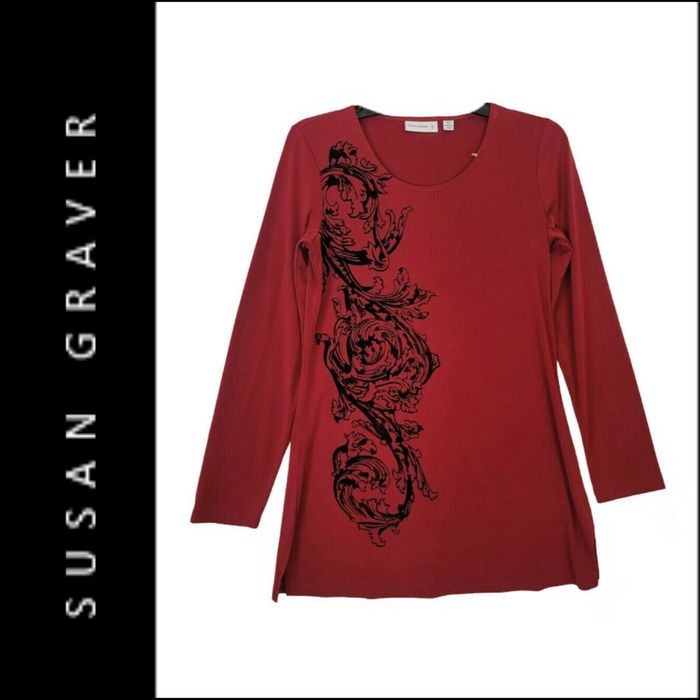 Vintage Susan Graver Woman Long Sleeve Casual Formal Blouse Size 2xs