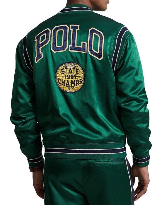 Polo Ralph Lauren POLO Ralph Lauren State Champs Satin Varsity Jacket ...
