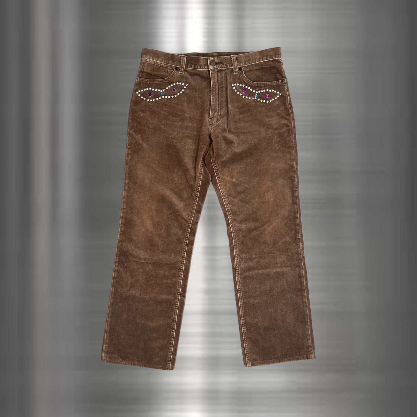 Number (N)ine Number (N)ine AW03 Studded Jewel Velour pants | Grailed