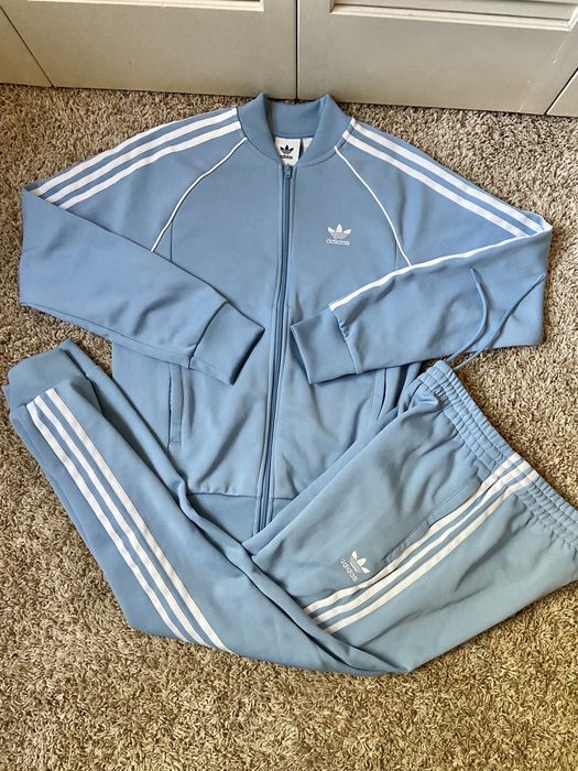 Adidas Adidas Baby Blue Tracksuit Set Bomber Jacket Sweatpants | Grailed