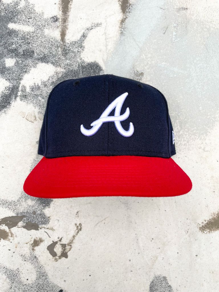 MLB × New Era New Era Atlanta Braves Navy/ Red Brim Fitted Cap | Grailed