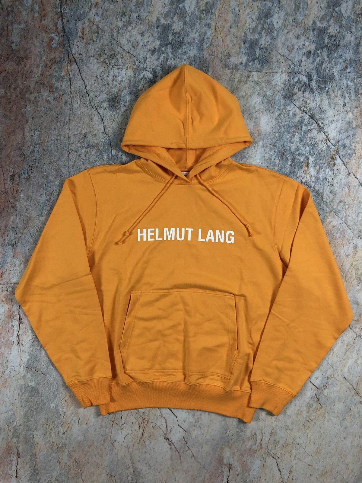 Helmut Lang Helmut Lang big logo new orange hoodie | Grailed