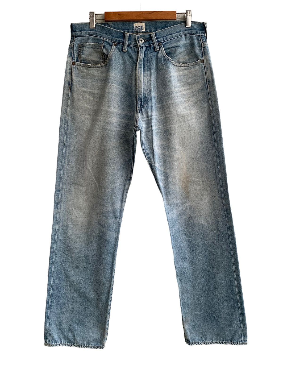 Bape Vintage Bathing Ape Embroidery Back Pocket Jeans | Grailed