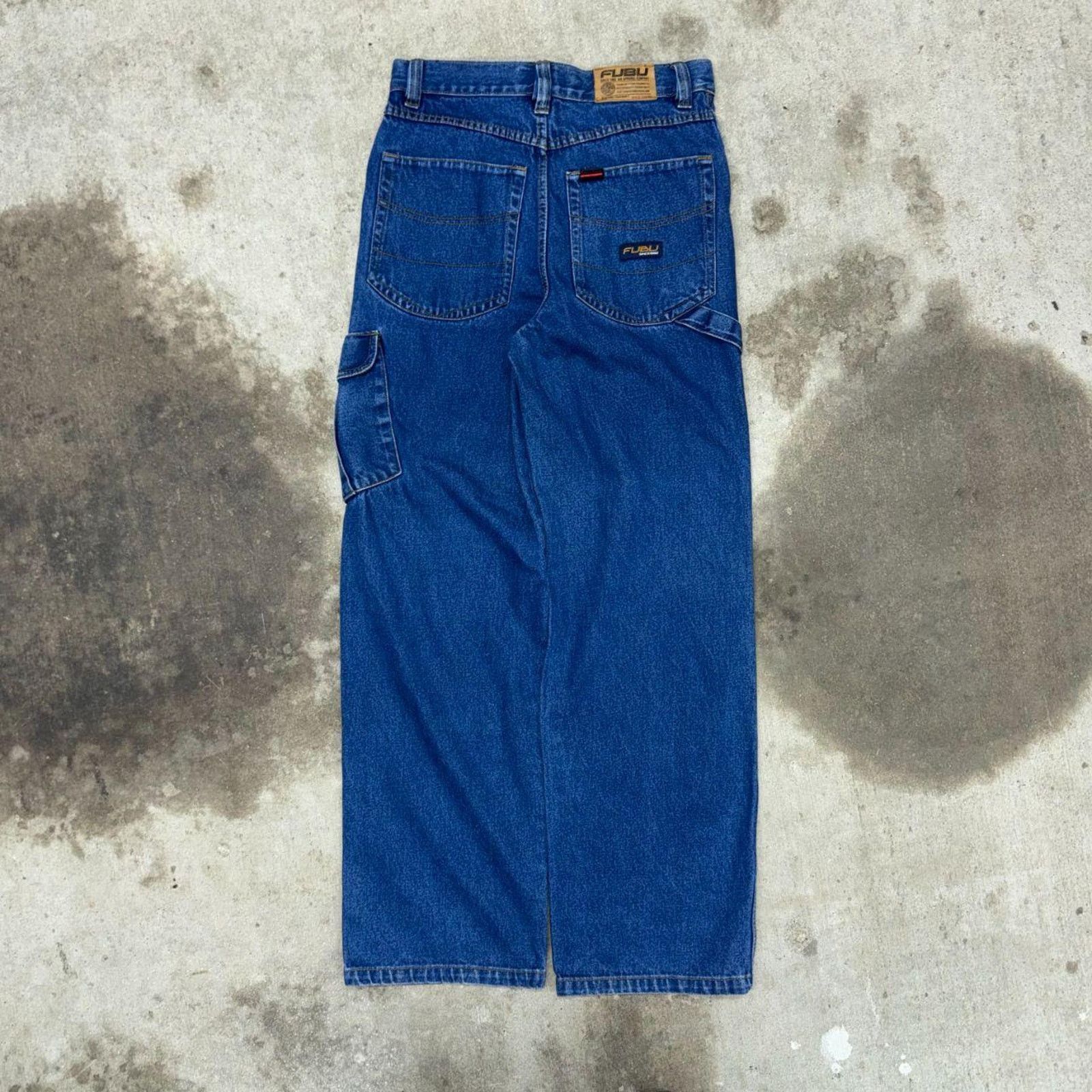Fubu Vintage y2k fubu wide leg baggy 2000s workwear jeans pants | Grailed