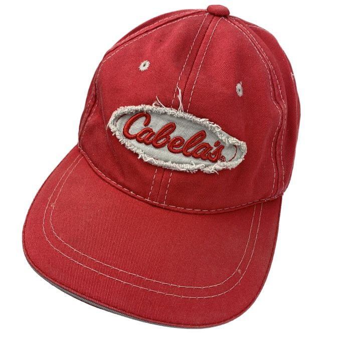 Vintage Cabela's Red Ball Cap Hat Adjustable Baseball Adult | Grailed