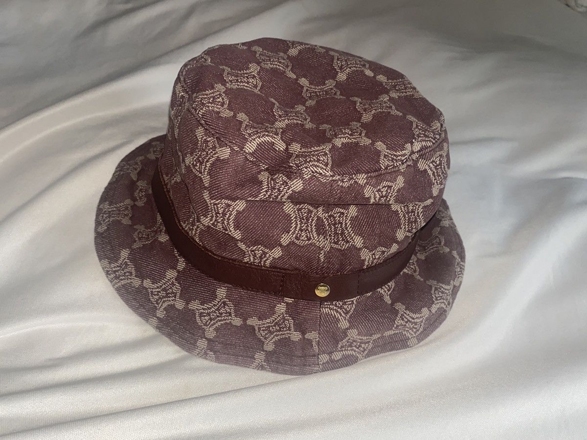 Celine Archive Celine Bucket Hat in Triomphe Jacquard | Grailed