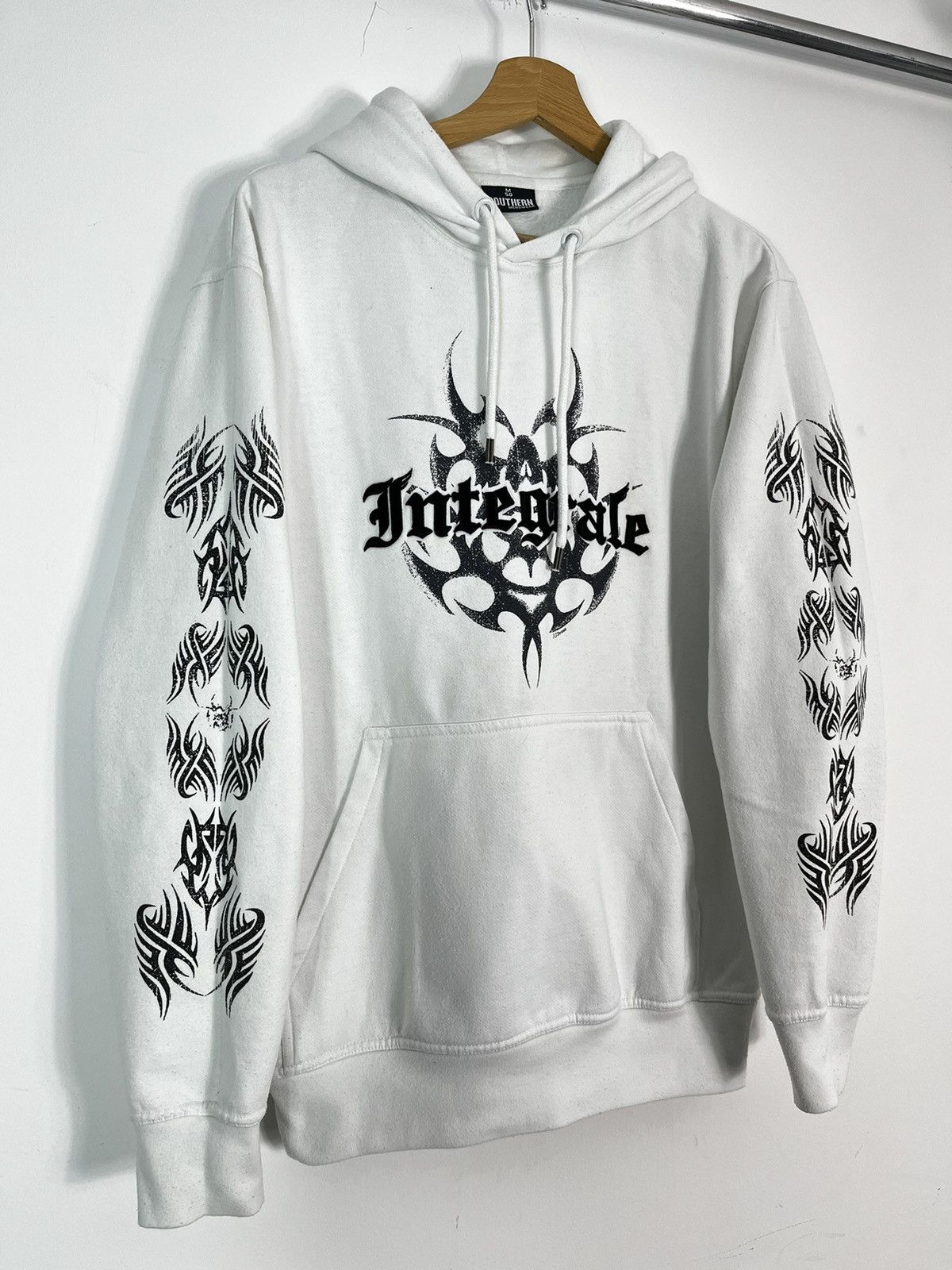 Japanese Brand × Tribal Street Wear × Vintage White Crazy Tribal Hoodie ...