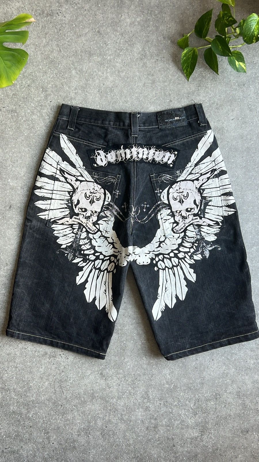 Affliction × Southpole Crazy Y2K Affliction style baggy jorts | Grailed