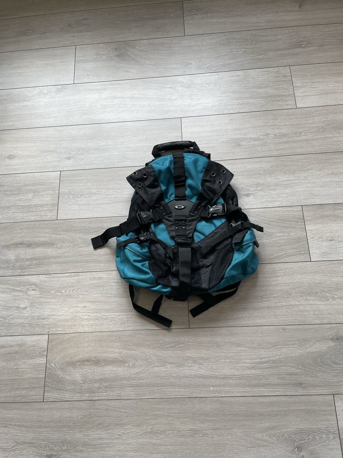 Oakley Rare All Black & Blue Oakley Software icon Backpack | Grailed