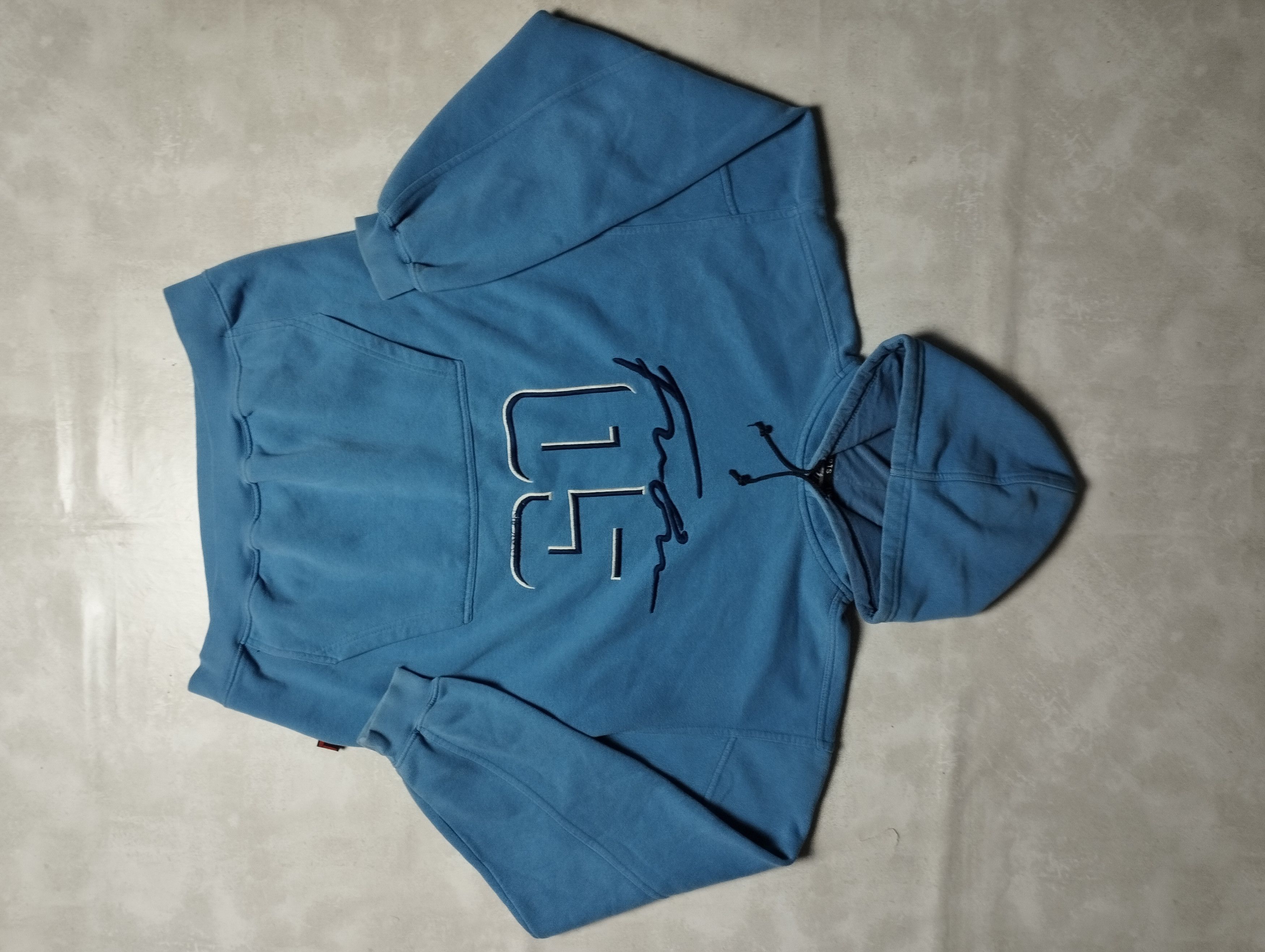 Fubu × Streetwear × Vintage Vintage Boxy Baby Blue Fubu 05 Embroidered Hoodie | Grailed