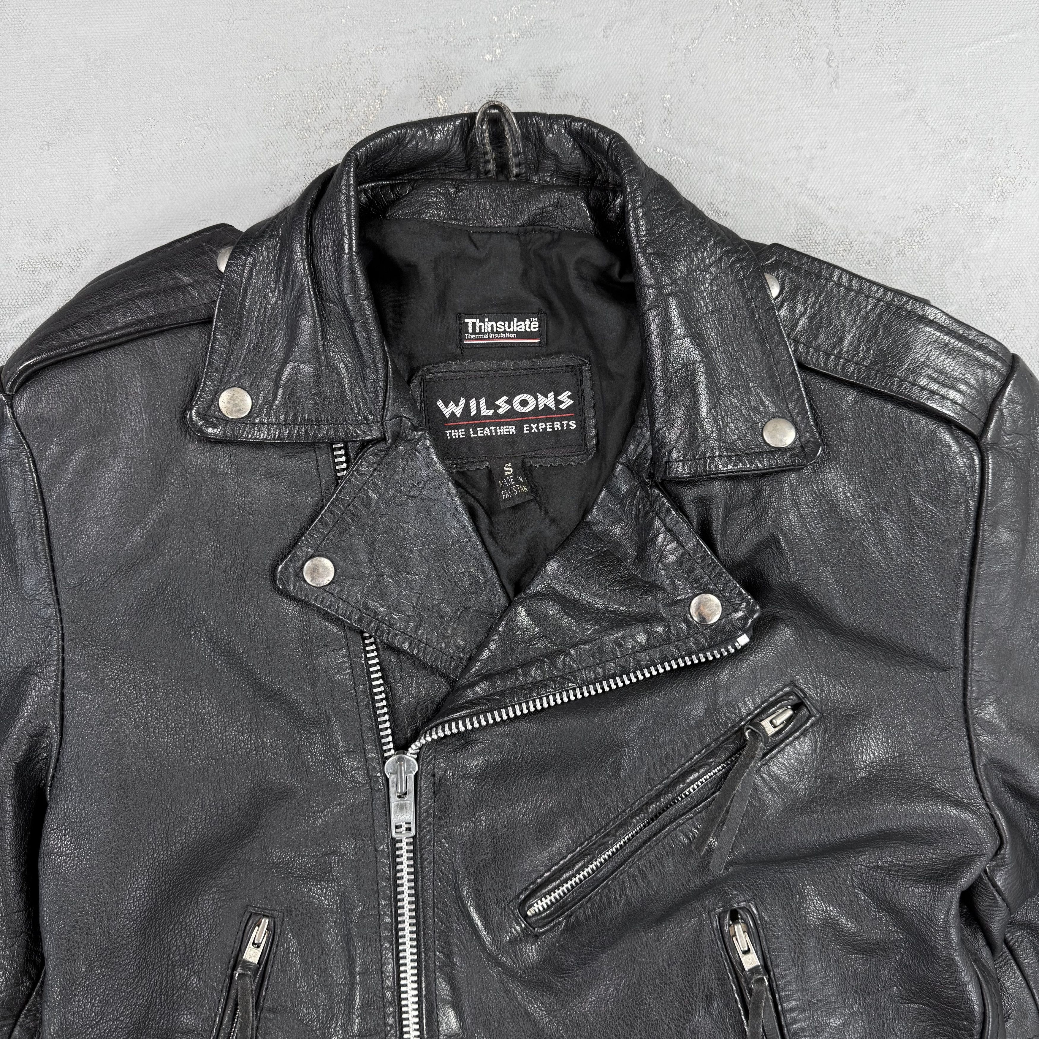 Wilsons Leather Vintage Wilsons Leather Classic Biker Jacket | Grailed