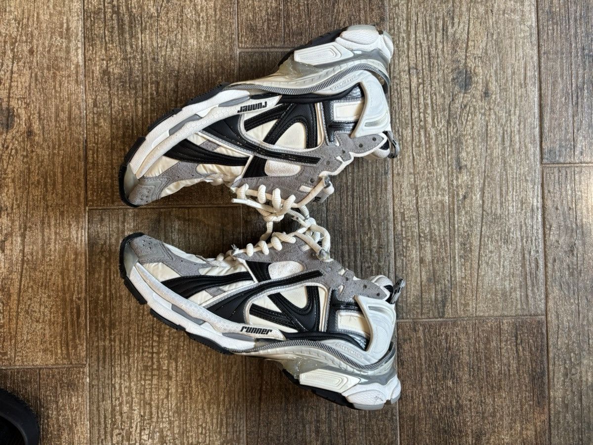 Balenciaga White Grey Balenci Runners | Grailed